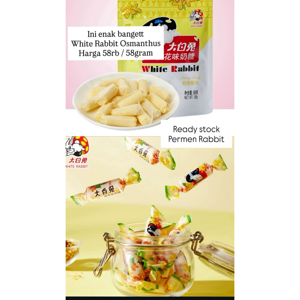 Jual White Rabbit Candy permen kelinci rasa Osmanthus | Shopee Indonesia