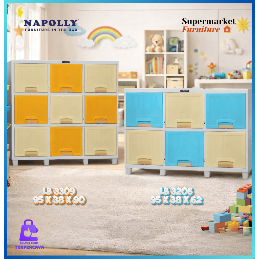 Jual CARGO - LEMARI PLASTIK NAPOLLY LOCKER BOX SUSUN 2 / SUSUN 3 - RAK ...