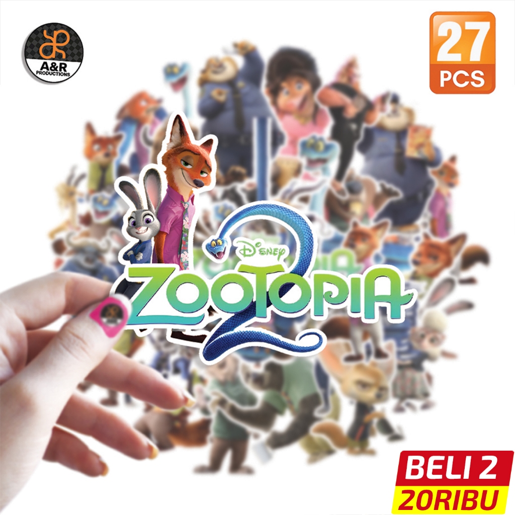Jual Stiker Zootopia 2, Sticker Vinyl Pack Isi 27 Pcs Lucu, Waterproof ...