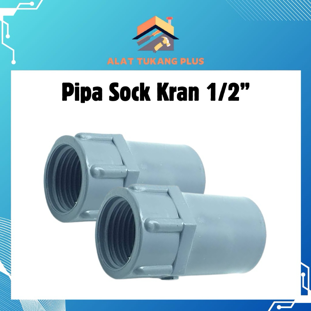 Jual Pipa Sock Kran PVC 1/2” | Sock Kran 1/2 inch | Shopee Indonesia