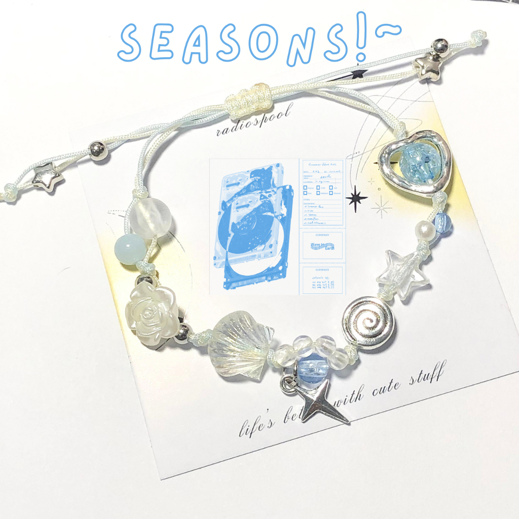Jual seasons gelang wave to earth | adjustable bracelet serut custom ...