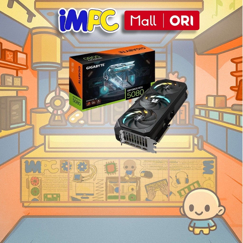 Jual GIGABYTE GeForce RTX 5080 GAMING OC 16GB GDDR7 | Shopee Indonesia