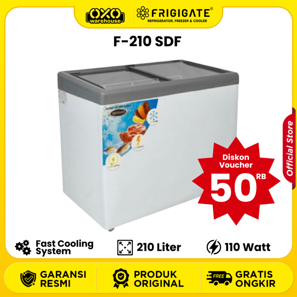 Jual Chest Freezer FRIGIGATE Type F 210 SDF 200 Liter Pembeku Frozen ...