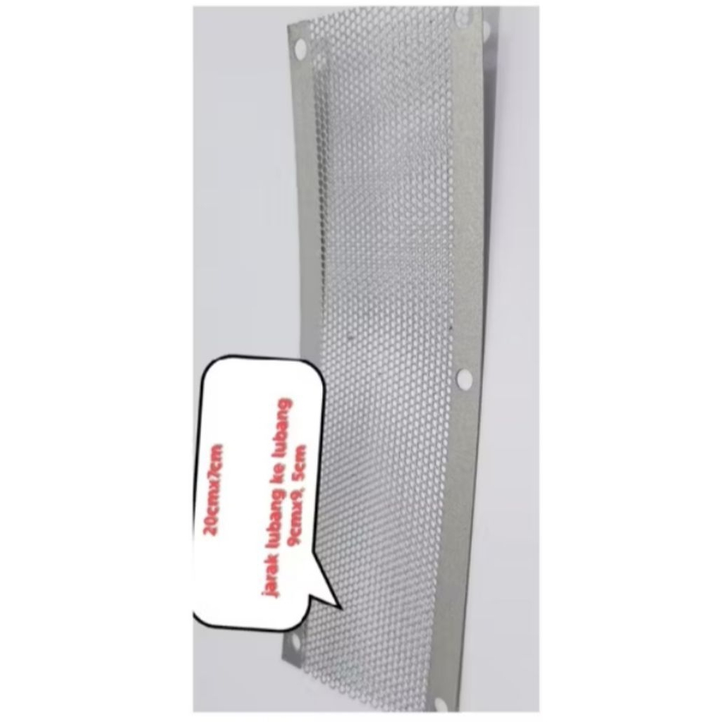 Jual plat saringan pilter udara ukuran 20cm x 7cm jarang lubang ke ...