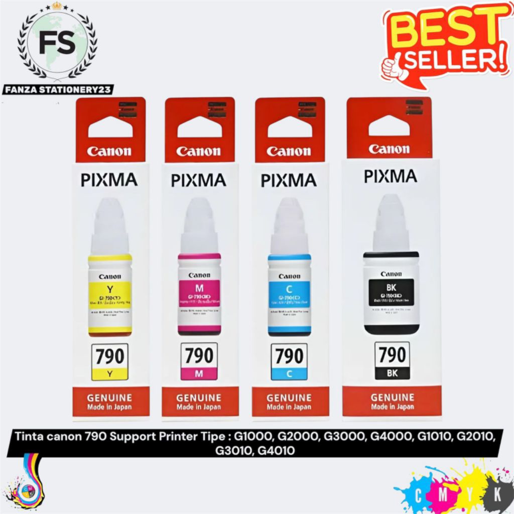 Jual TINTA CANON PIXMA 790 GI-790 ORIGINAL PRINTERG1000, G2000, G3000 ...