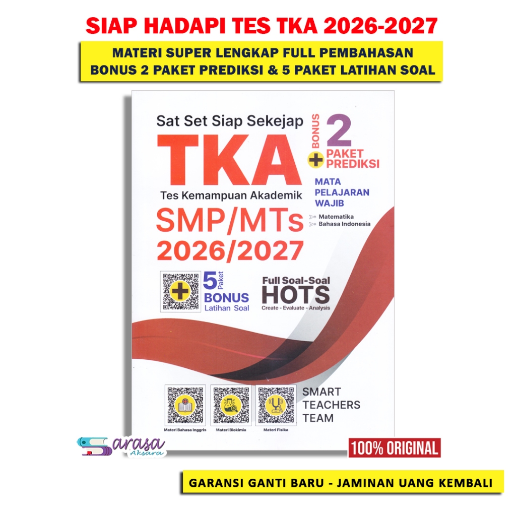 Jual BUKU TKA SMP/MTS - SAT SET SIAP SEKEJAP TKA (TES KEMAMPUAN ...