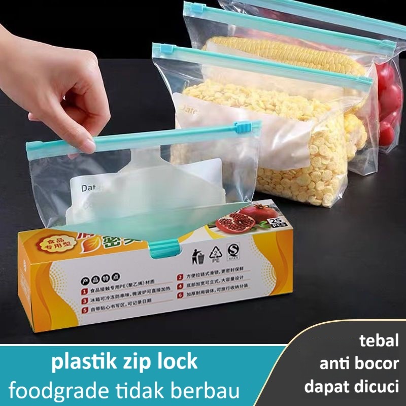 Jual kantong ziplock makanan tebal penyimpanan makanan cocok masuk ...