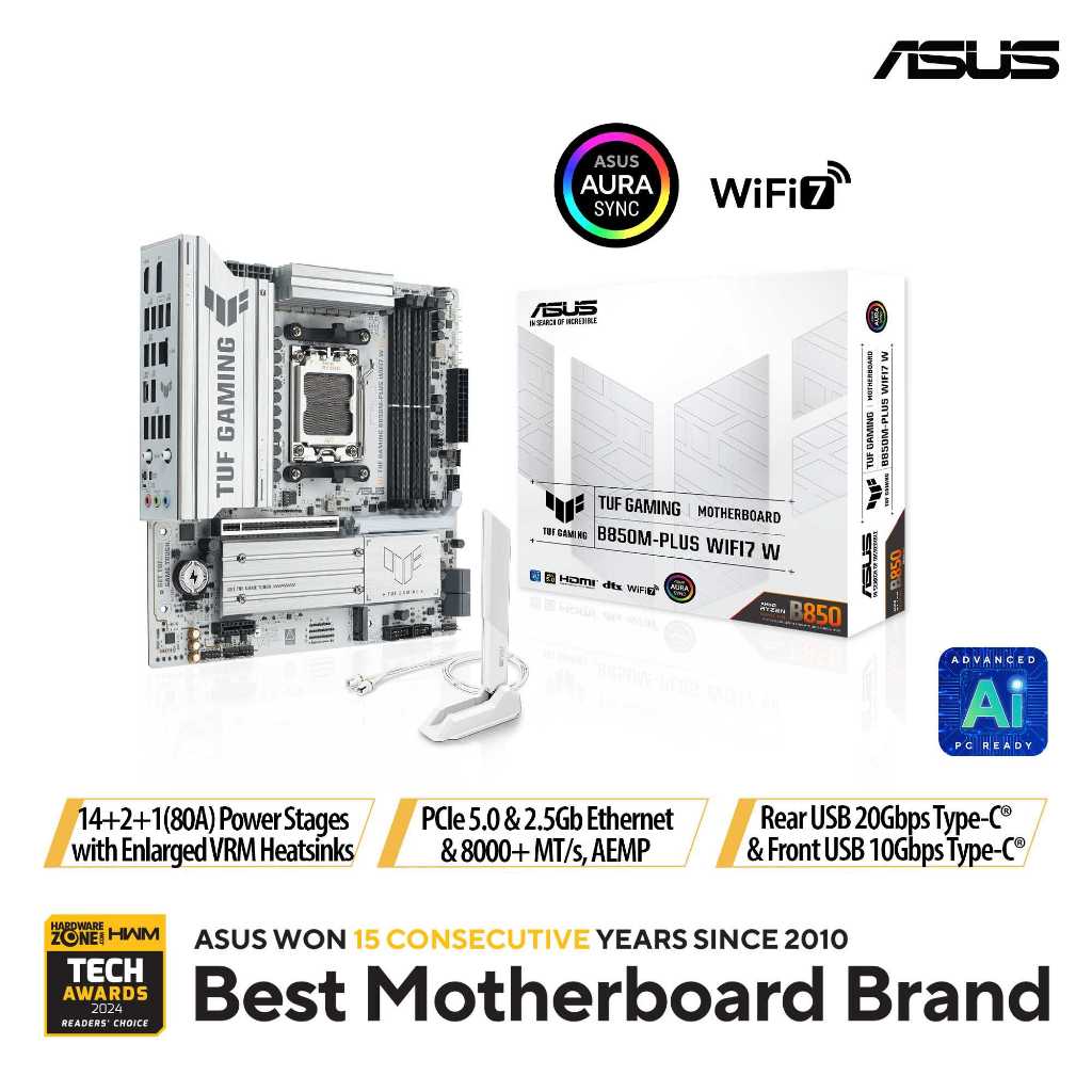 Jual ASUS TUF GAMING B850M-PLUS WIFI7 W AMD Micro-ATX Motherboard ...