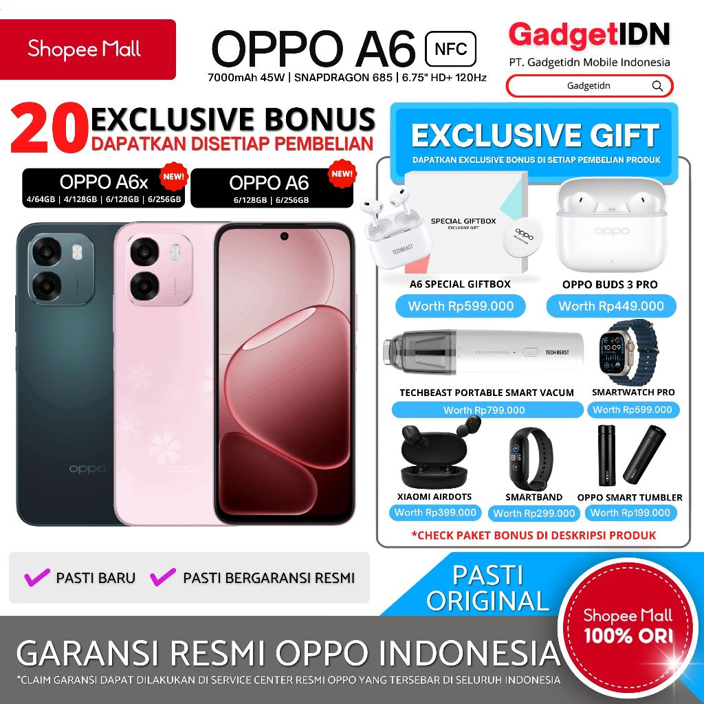 Jual OPPO A6 NFC 6/256GB ( +6GB Extended RAM ) Garansi Resmi OPPO A6 ...