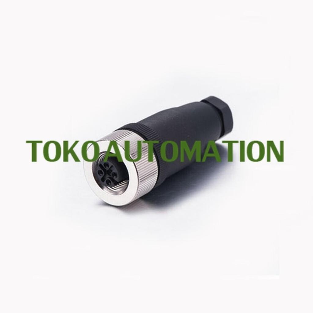 Jual M12 Socket Connector type straight 4 pin female konektor SA26 ...