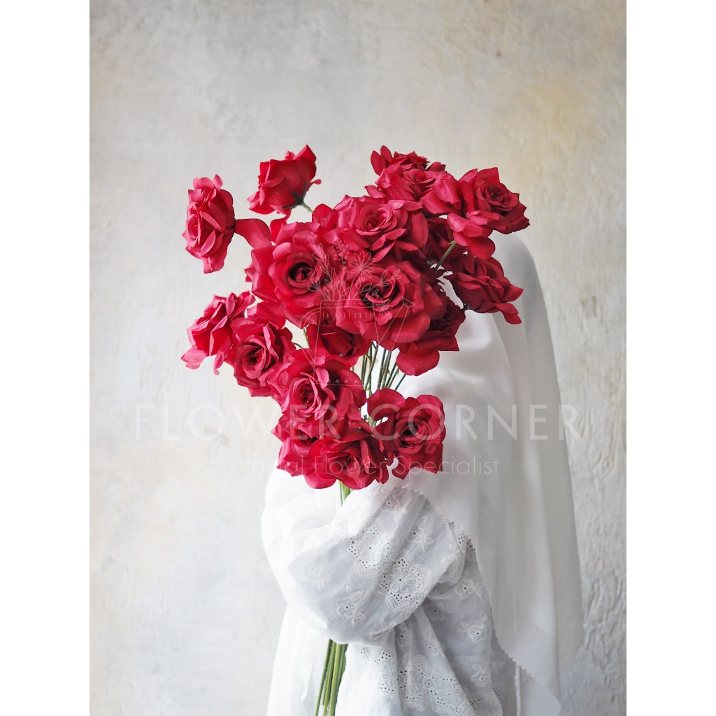 Jual Bunga Artificial Mawar Rose Colorful 3 Kuntum (B25063) | Shopee ...