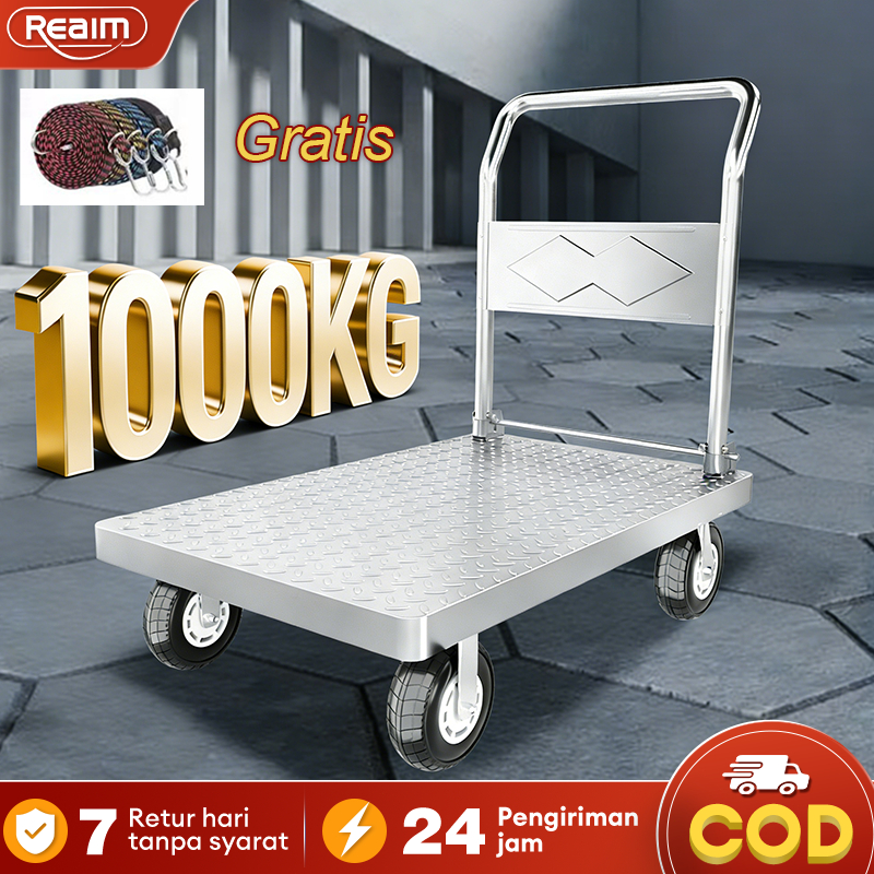 Jual Reaim Troli Lipat Portable 4 Roda Serbaguna Ringan dan Kuat untuk ...