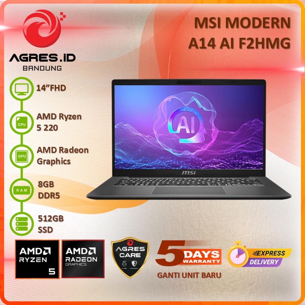 Jual MSI MODERN A14 AI F2HMG RYZEN AI 8GB 512GB 14 INCH FULL HD IPS ...