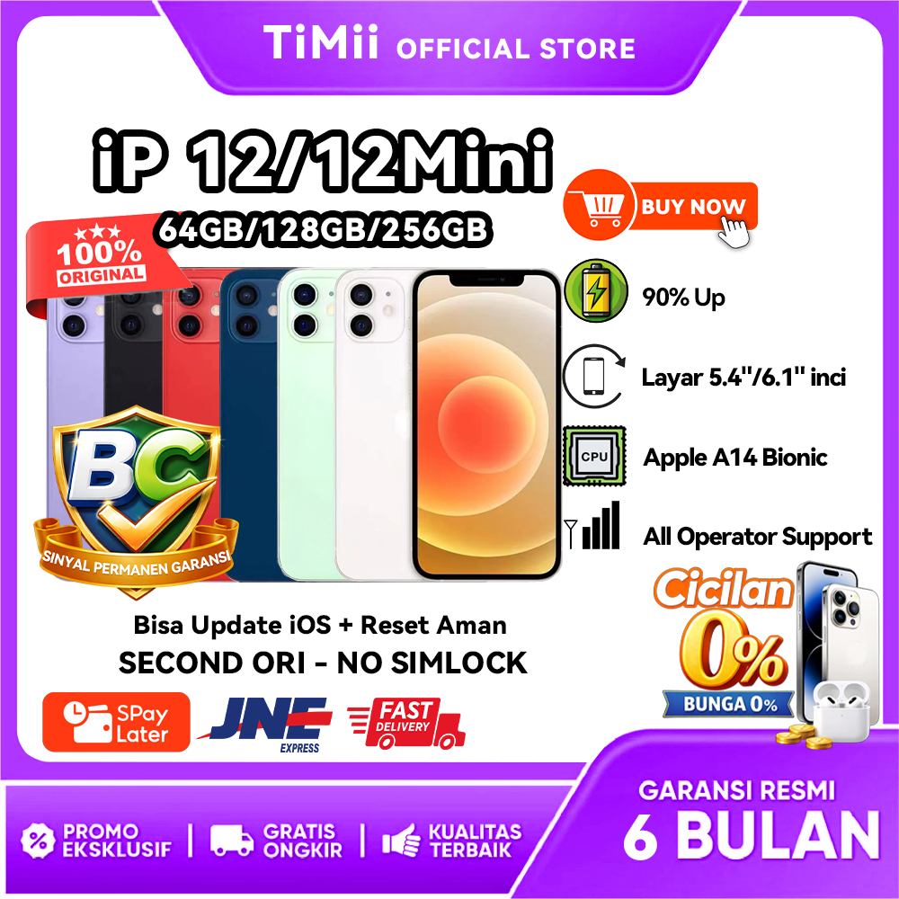 Jual BC IP 12 Second Sinyal Permanen iPhone 12 / 12 Mini 64GB 128GB ...