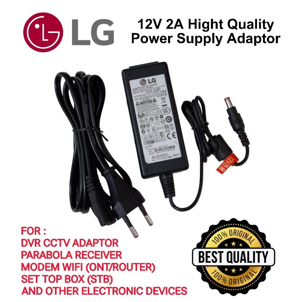 Jual ADAPTOR LG 12V 2A DVR CCTV POWER SUPPLY | Shopee Indonesia