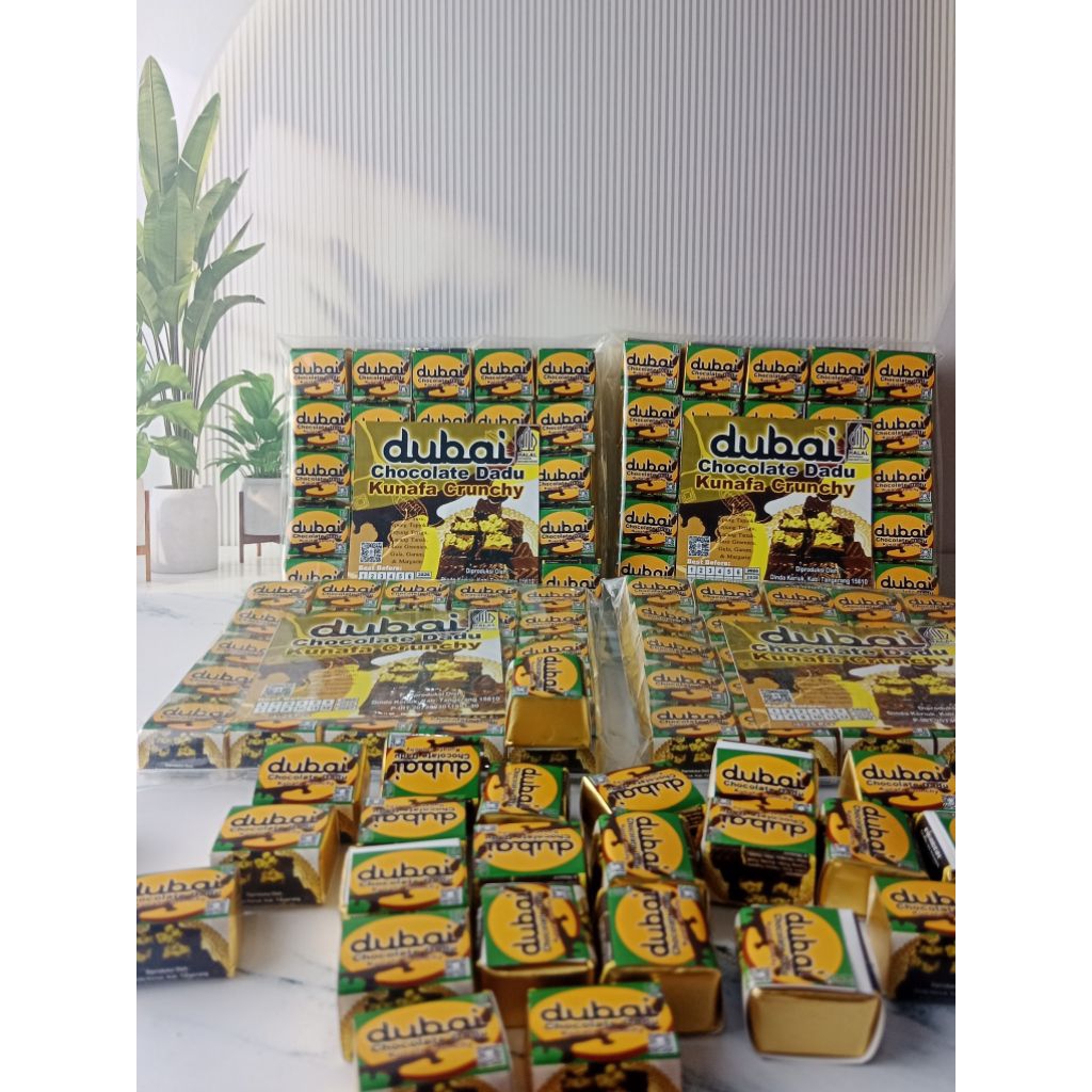 Jual Dubai Chocolate Dadu Kunafa Crunchy/isi 25 pc/untuk di jual 2000 ...