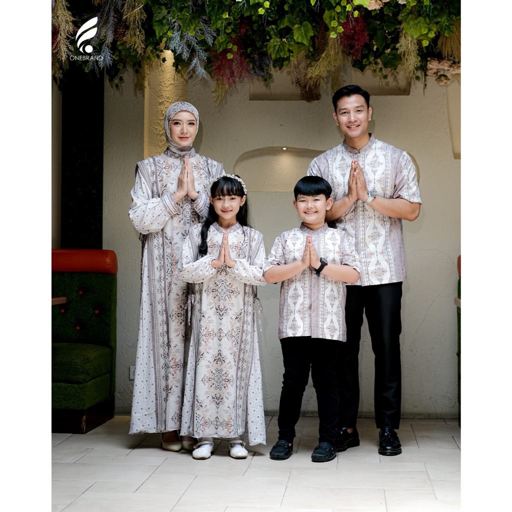 Jual ONEBRANDHIJAB - GIZHARA Taupe Sarimbit keluarga lebaran couple ...
