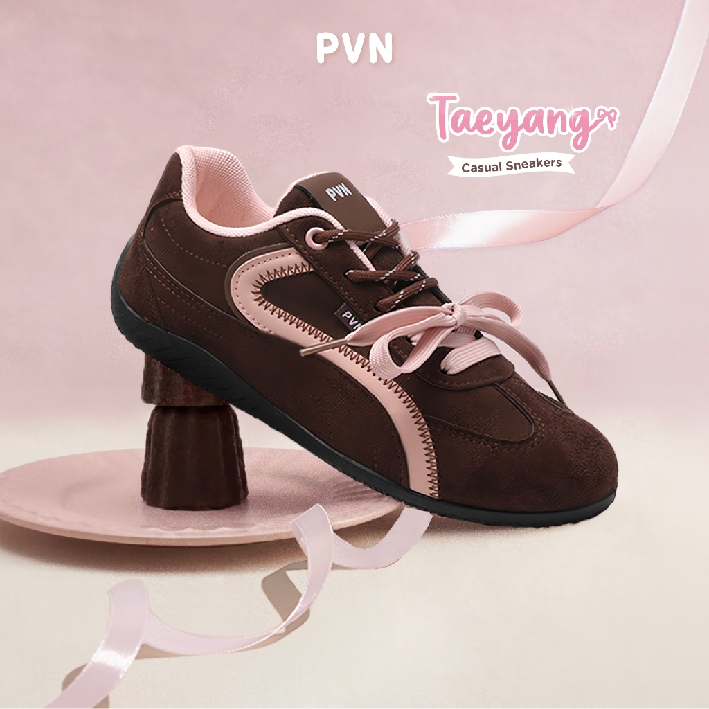 Jual PVN Taeyang Sepatu Sneakers Wanita Sport Shoes Cream Choco 106 ...