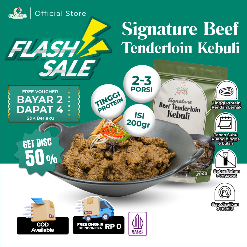 Jual Gracious Signature Beef Tenderloin Kebuli (Makanan Instant Sehat ...