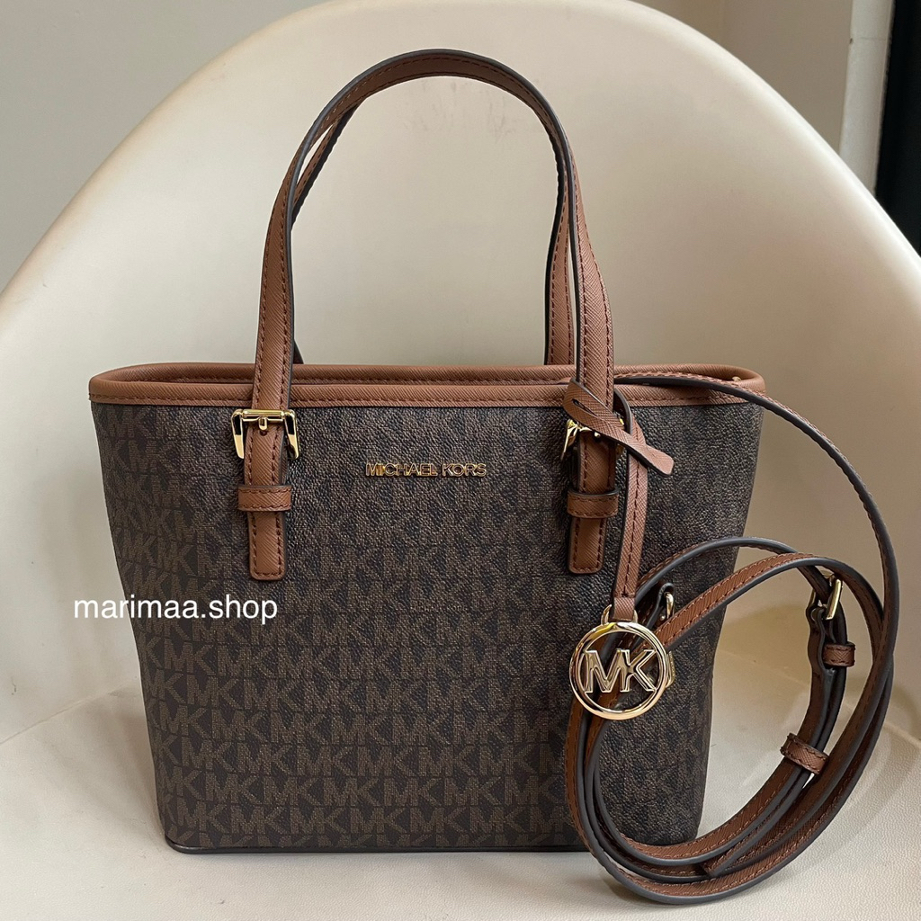 Jual Tas MK Carryall signature brown xs ori top handle crossbody bag ...