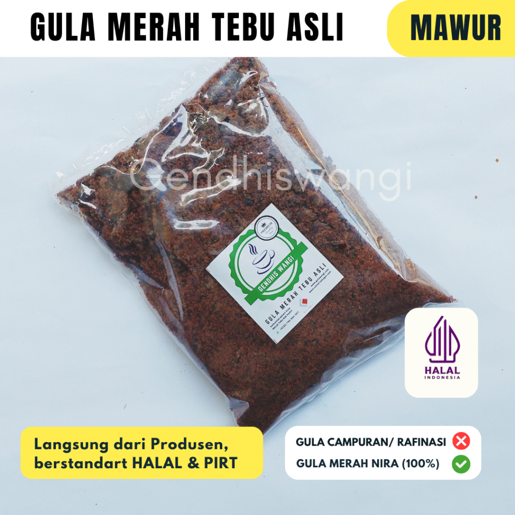 Jual GENDHISWANGI- GULA MERAH TEBU (MAWUR) KERING 1 KG/ GMT/ ECO ENZYME ...