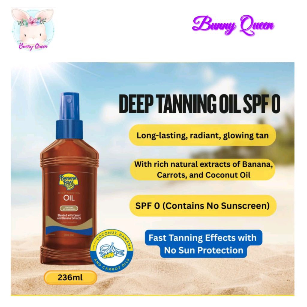 Jual Banana Boat Sunblock Contains No Sunscreen Deep Tanning Oil 236 ml ...