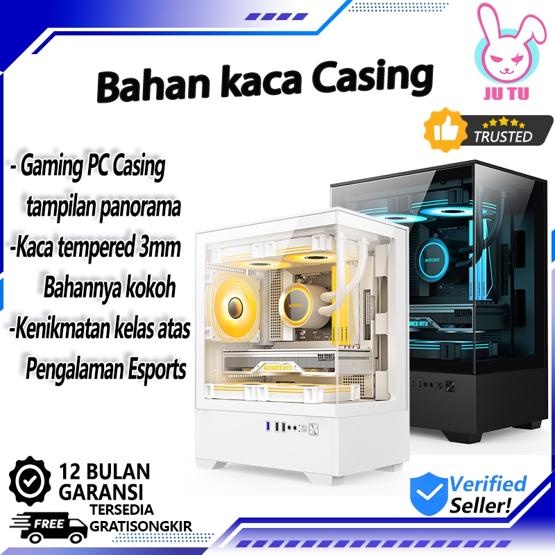 Jual JT Casing PC N100 Aluminium Tempered Glass Komputer with Tempered ...