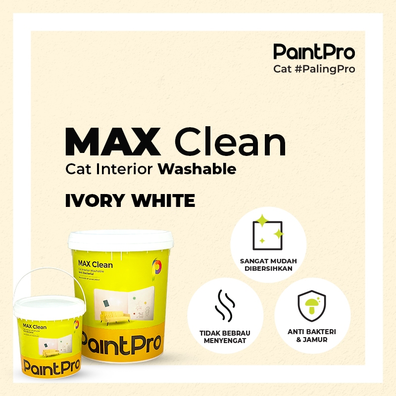 Jual [CREATOR EXCLUSIVE] MAX Clean Washable Interior 1L & 2.5L PaintPro ...