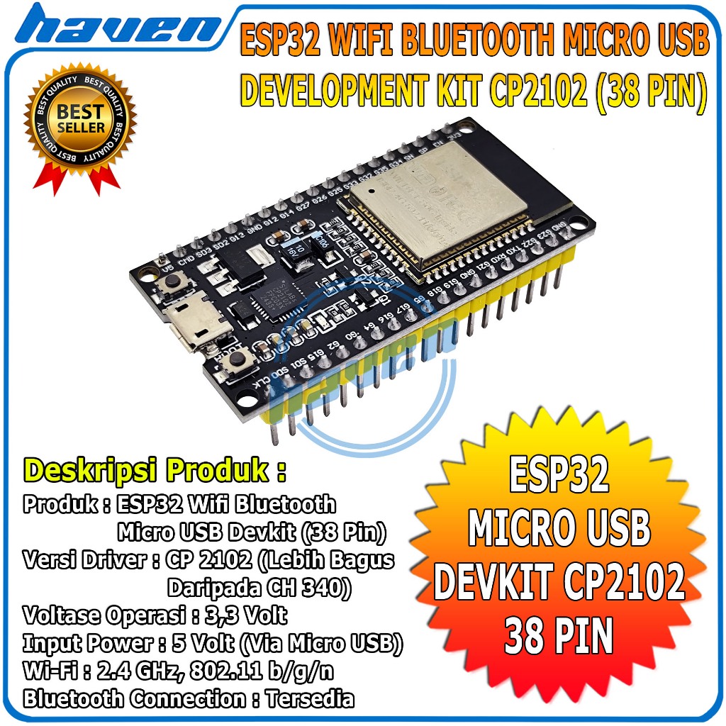 Jual ESP32 ESP-32 Wifi Bluetooth IOT ESP-32S Development Board 38 Pin ...