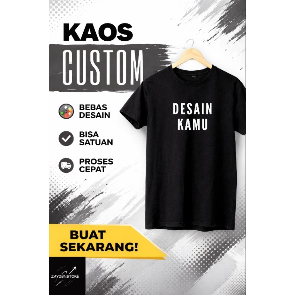 Jual [1 HARI JADI] Kaos Custom - Sablon Kaos Desain Sendiri - Custom ...