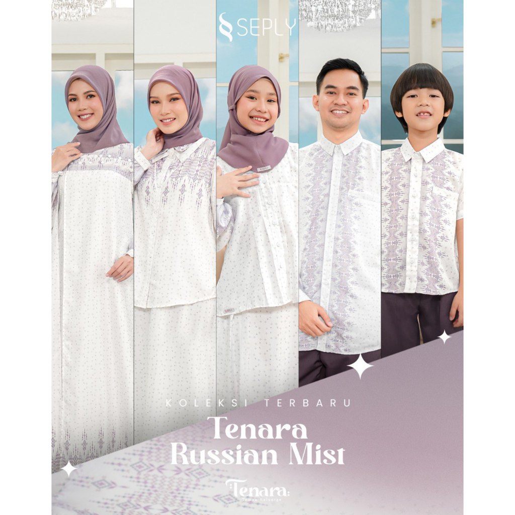 Jual Seply Tenara Russian Mist Sarimbit Keluarga 2026 - READY | Shopee ...