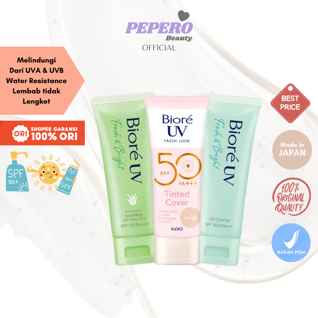 Jual BIORE Fresh & Bright UV SPF 50 PA+++ - Oil Control Matte | Instant ...