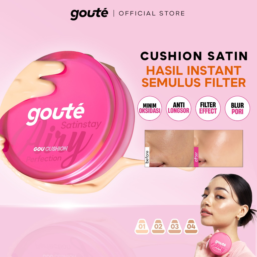 Jual Goute Cushion Satin Stay Airy Perfection - Ringan, Menyamarkan ...