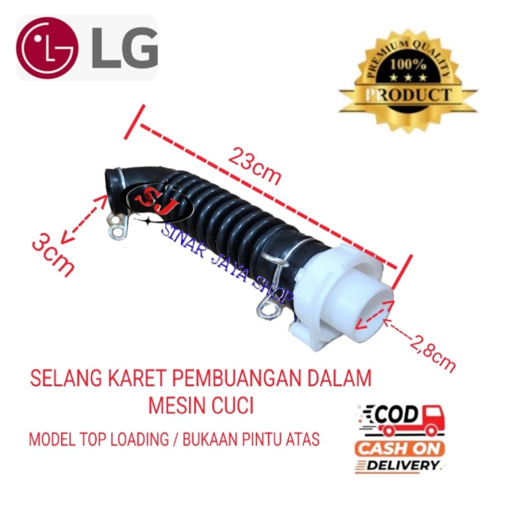 Jual Selang Karet Dalam Pembuangan Mesin Cuci LG 1 Tabung Top Loading ...