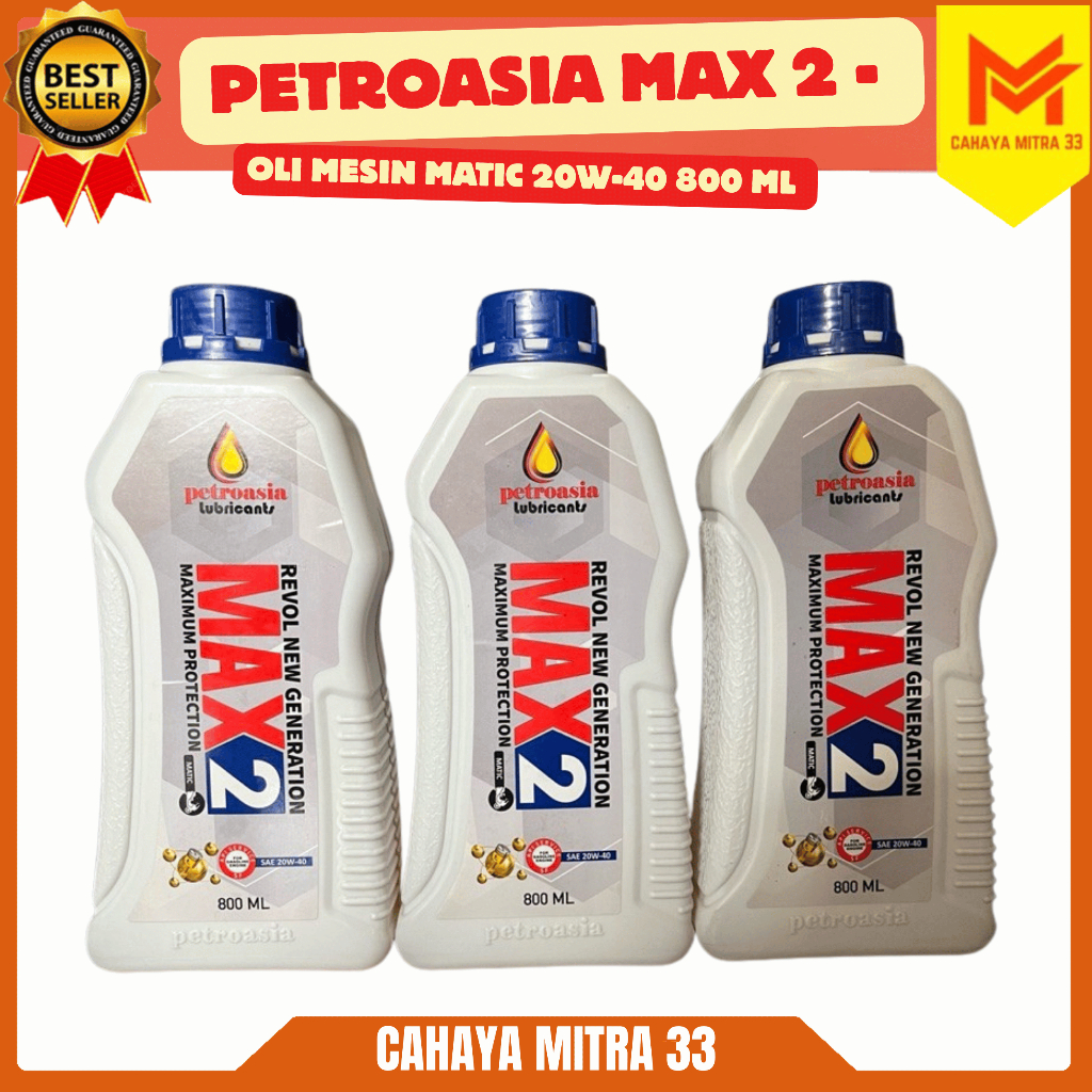 Jual Petroasia Max 2 800 ml 20W 40 SF Petro Revol New Oli Mesin Motor ...