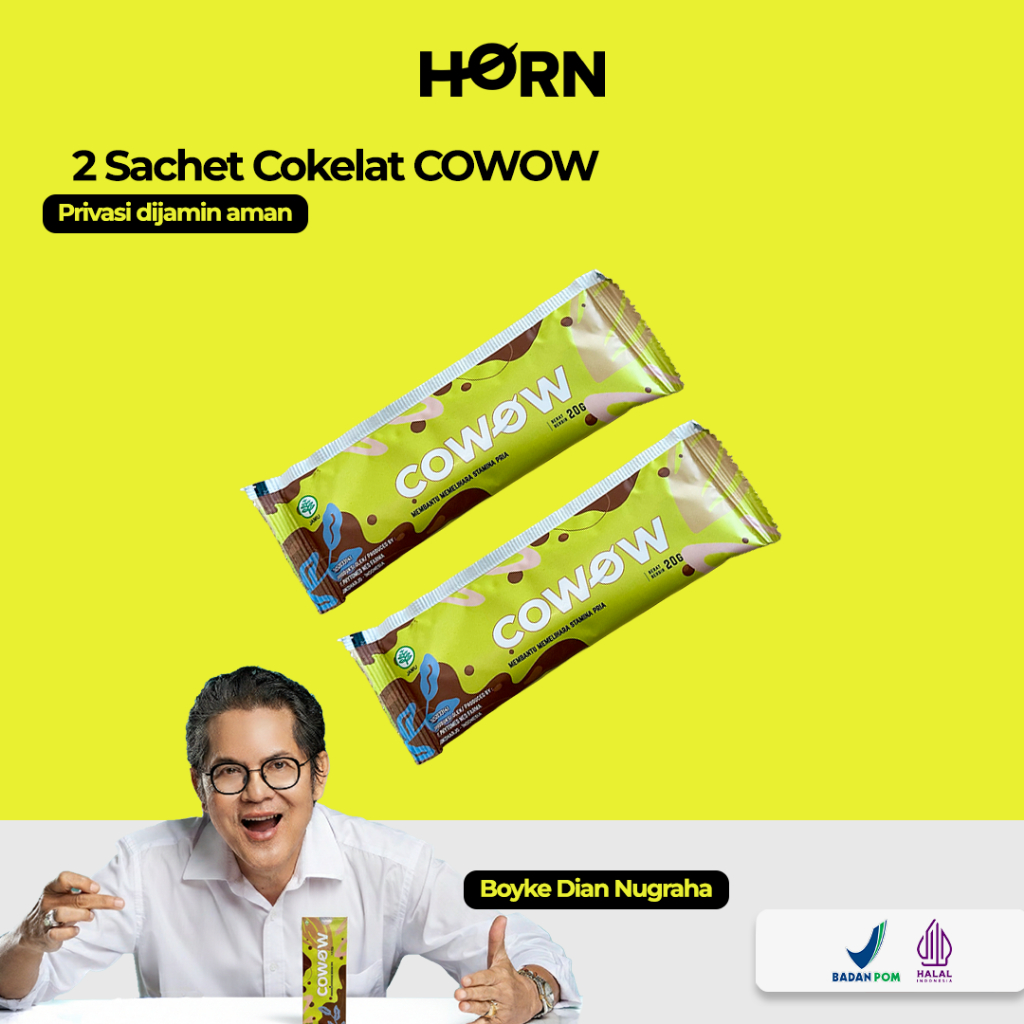 Jual HORN by Dr. Boyke - 2 Sachet COWOW Suplemen Serbuk Cokelat Karamel ...