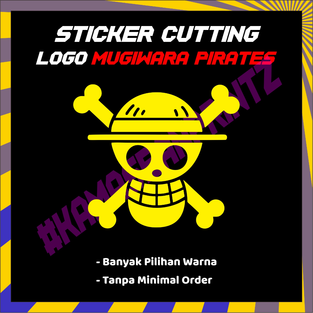 Jual Stiker One Piece Mugiwara Pirate Cutting Sticker untuk Motor ...