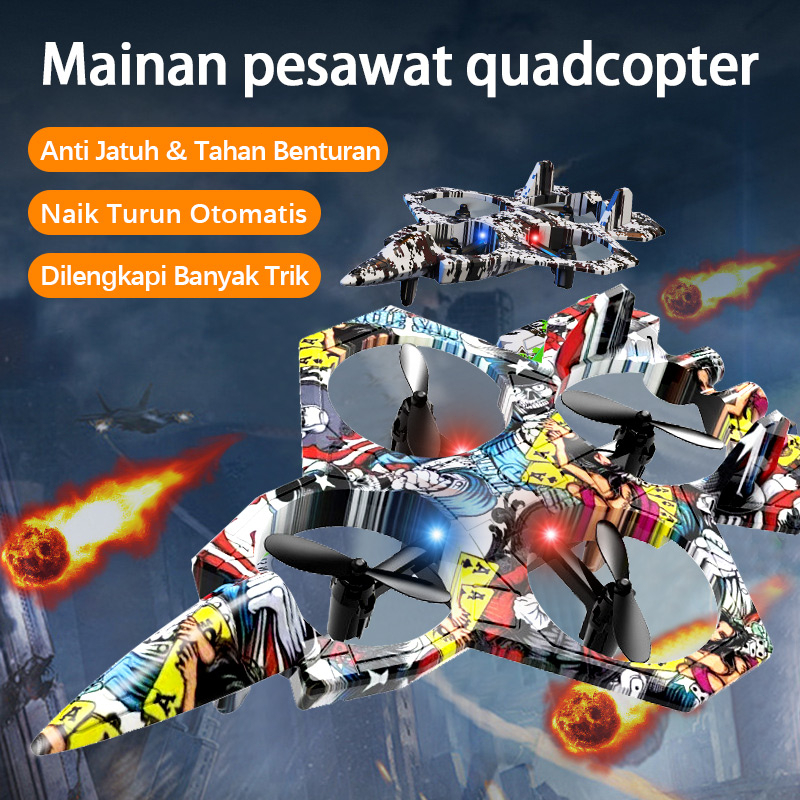 Jual [COD]Mainan Pesawat Terbang 2.4G EPP Stunt Remote Control Led ...