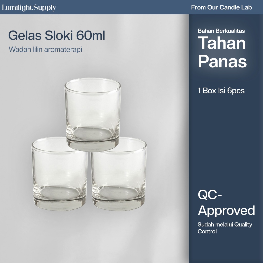 Jual [6PCS] Gelas Sloki / Shot Glass 60ml Untuk Lilin Aromaterapi ...