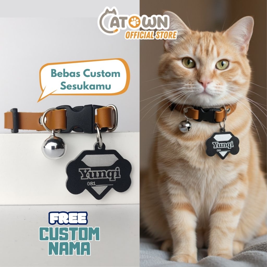 Jual Catown D008 - Kalung Kucing Custom Desain Tulang | Tag Ukir Nama ...