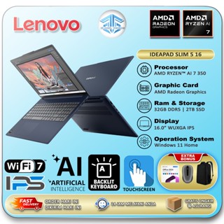 Jual Lenovo Ideapad Slim 5 AMD Ryzen AI 7 350 32GB DDR5 2TB SSD WUXGA ...