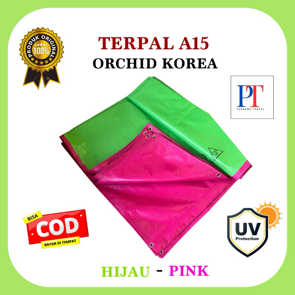 Jual Terpal Tebal A15 Orchid Korea Original Warna Hijau—Pink Siap Pakai ...