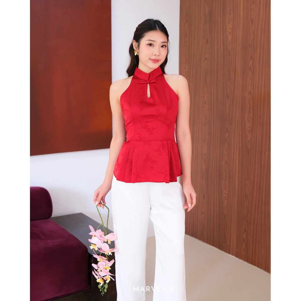 Jual [ Marveile ] Yin Cheongsam Top / Atasan Cheongsam Tops Wanita CNY ...