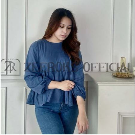 Jual Baju Wanita Lengan Panjang Dengan Variasi Rumbai Bahan Cotton ...