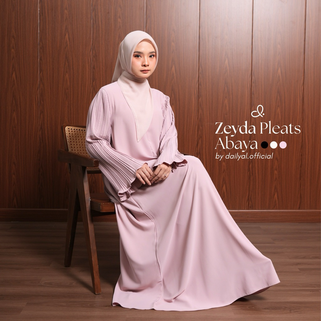 Jual Dailyal - Zeyda Pleats Abaya (Abaya plisket tangan) | Shopee Indonesia
