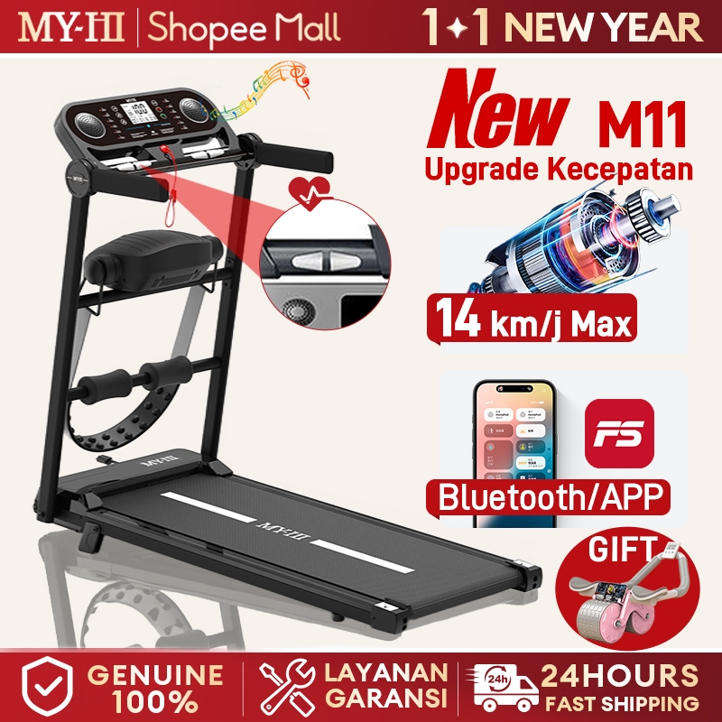 Jual MY-HI Treadmill electric low watt M10 BB 260kg Treadmill Portable ...