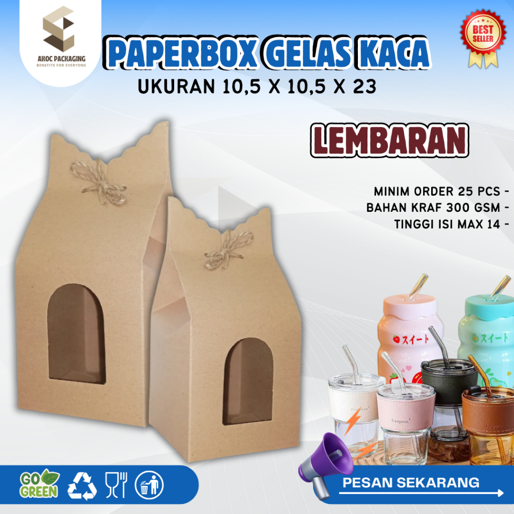 Jual AKOC PACKAGING - PAPERBOX GELAS KACA BOX MUG DUS KEMASAN BOX ...