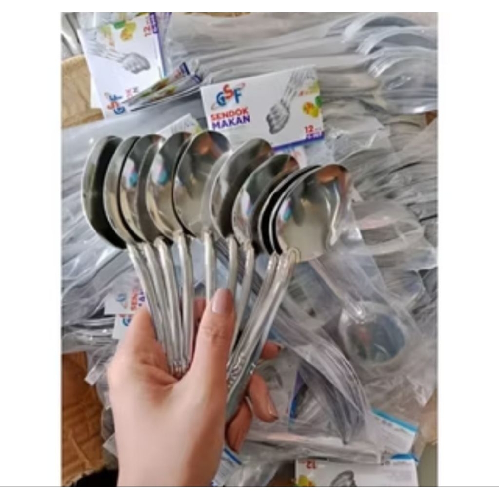 Jual Sendok stainless 1 lusin isi 12 pcs | Shopee Indonesia