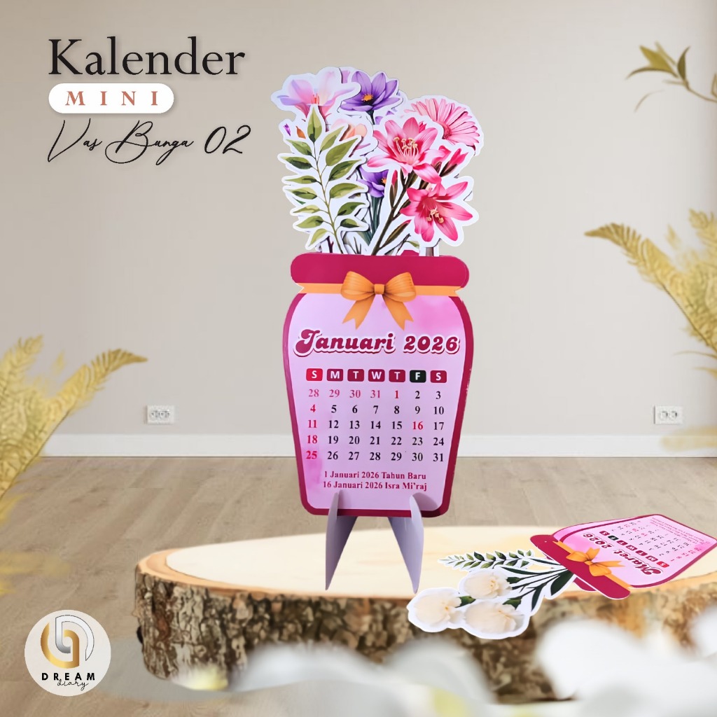 Jual KALENDER MEJA MINI - KALENDER DUDUK VAS AESHTETIC - KALENDER MEJA ...