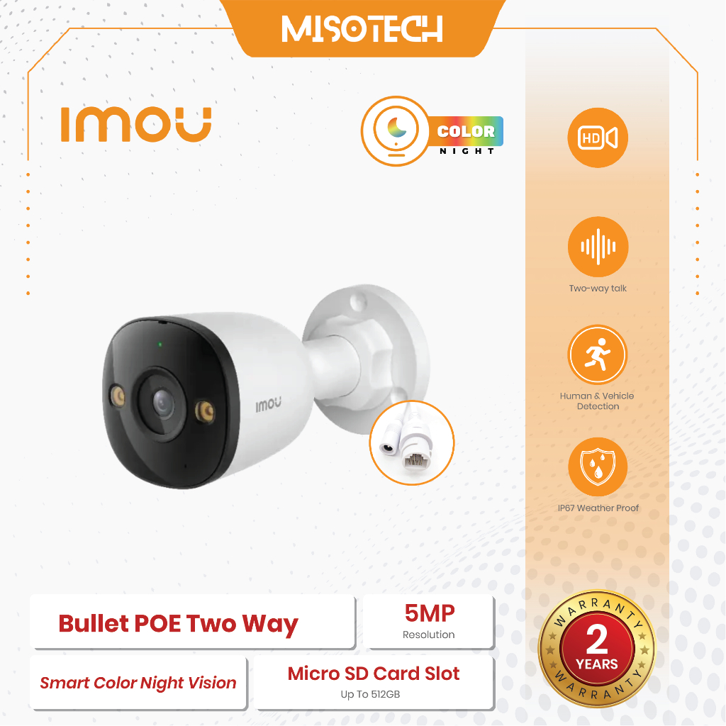 Jual Imou Bullet PoE Two Way IPC-PS3EP-5M0 5MP 3K IP Camera Outdoor ...